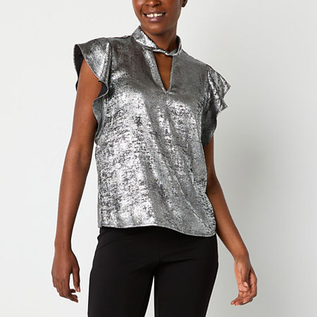 Click here for Worthington Womens Keyhole Neck Short Sleeve Satin... prices