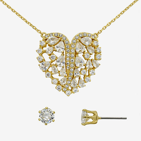 Click here for Sparkle Allure Womens Cubic Zirconia 14K Gold Over... prices