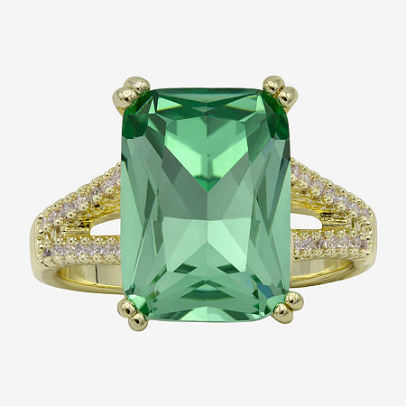 Click here for Sparkle Allure Womens Green Crystal 14K Gold Over... prices