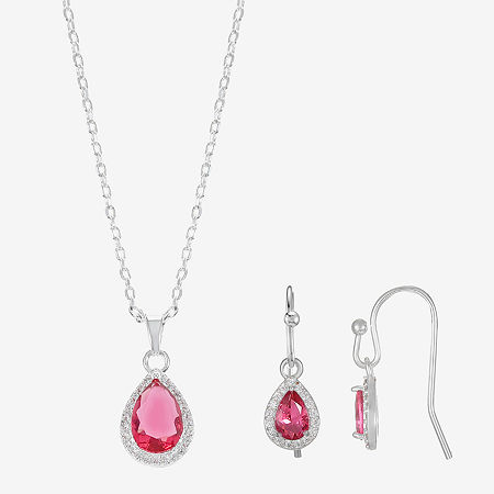 Click here for Sparkle Allure Womens Pink Crystal Pure Silver Ove... prices