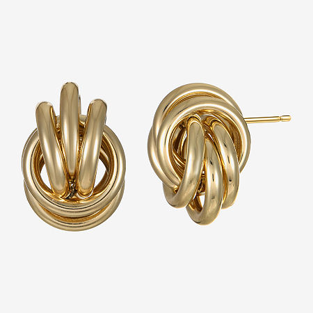 Click here for Silver Reflections 14K Gold Over Brass 25mm Knot S... prices