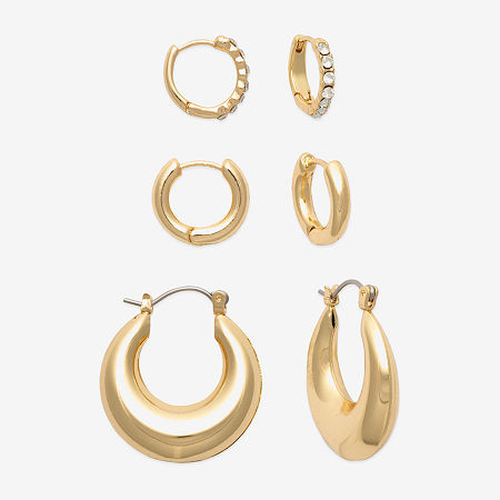 Click here for Mixit Womens 3 Pair Earring Set  One Size  Yellow prices