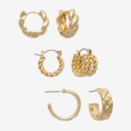 Click here for Mixit Womens 3 Pair Earring Set  One Size  Yellow prices