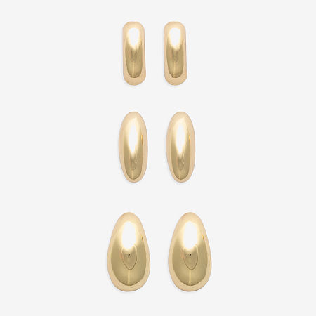 Click here for Mixit Womens 3 Pair Earring Set  One Size  Yellow prices