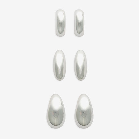 Click here for Mixit Womens 3 Pair Earring Set  One Size  Silver prices