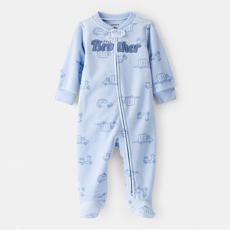 Carters Baby Boys Fire Truck Zip-Up Sleep and Play Coverall - Blue