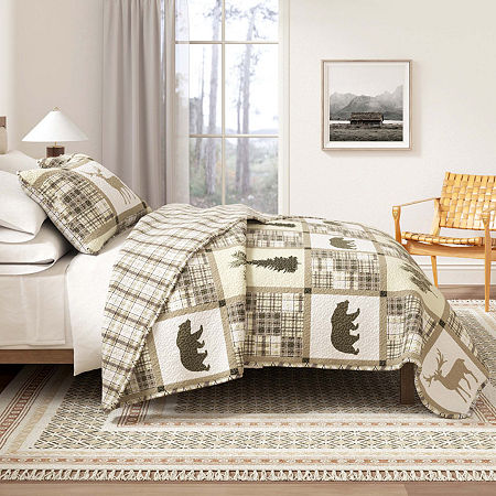 Click here for Linery Nature Mosaic Reversible Quilt Set  One Siz... prices