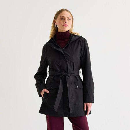 Click here for St. Johns Bay Womens Hooded Lightweight Raincoat... prices