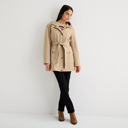 Click here for St. Johns Bay Womens Hooded Lightweight Raincoat... prices