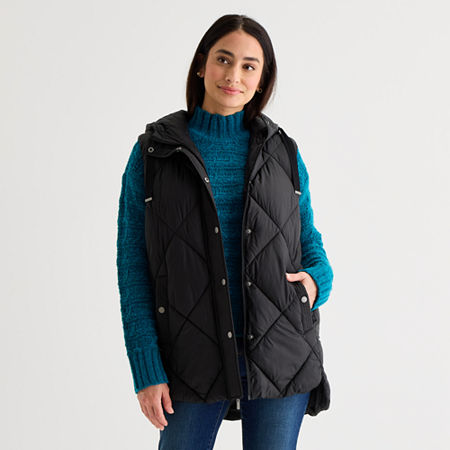Click here for St. Johns Bay Womens Hooded Midweight Puffer Vest... prices
