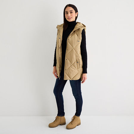 Click here for St. Johns Bay Womens Hooded Midweight Puffer Vest... prices