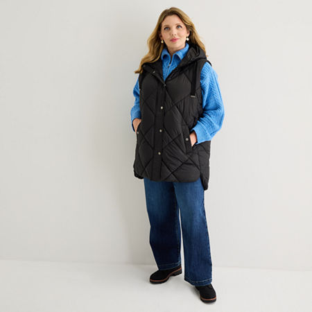 Click here for St. Johns Bay Womens Hooded Midweight Plus Puffer... prices