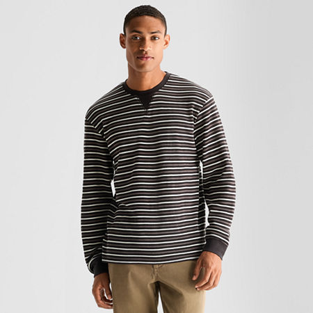 Click here for Arizona Mens Striped Thermal Top  Medium  Black prices