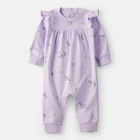 Click here for Carters Baby Girls Round Neck Long Sleeve Jumpsuit... prices
