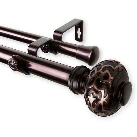 Click here for Rod Desyne Maple Double Curtain Rod  One Size  Bro... prices