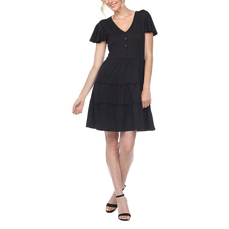 Click here for White Mark Womens Short Sleeve Sundress  Small  Bl... prices