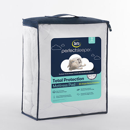 Click here for Serta Total Protection Mattress Pad  One Size  Whi... prices