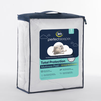 Serta Total Protection Mattress Pad, Color: White - JCPenney