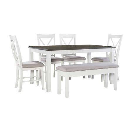 Click here for Janisse 6-Pc Dining Set  One Size  Silver prices