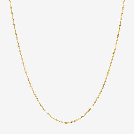 Click here for Womens 14K Gold 20 Inch Box Chain Necklace  One Si... prices