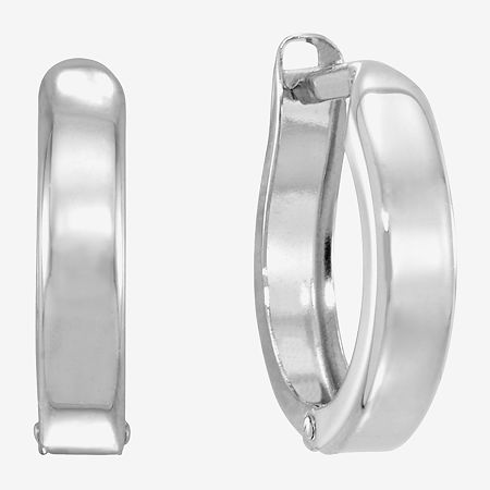 Click here for 14K White Gold 12.35mm Hinged Square-Edge Hoop Ear... prices