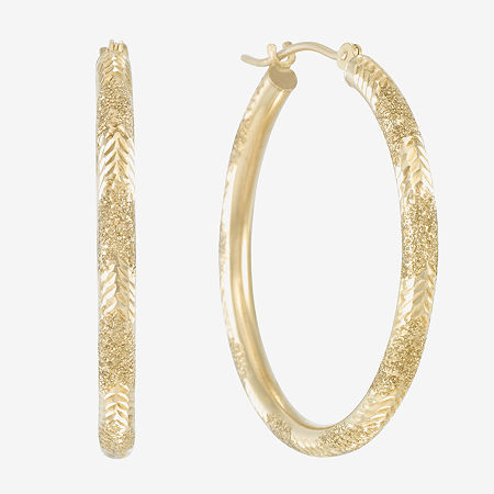 Click here for Diamond-Cut Candy Stripe Hoop Earrings 10K Gold  O... prices
