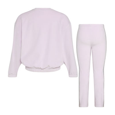 adidas Little Girls 2-pc. Pant Set, Color: Ice Lavender - JCPenney