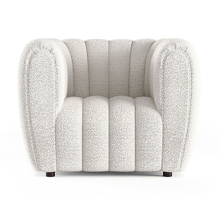 Lysander 41 Boucle Fabric Accent Club Chair - Off-White