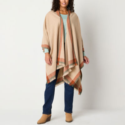 Liz Claiborne Plaid Wrap With Border Wrap - JCPenney