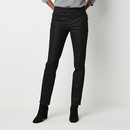 Click here for Liz Claiborne Metallic Womens Mid Rise Slim Fit Je... prices