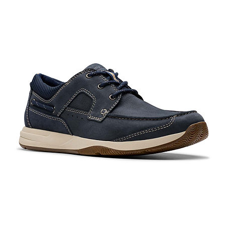 Clarks Collection Mens Sailview Lace Shoes - Navy Nubuck