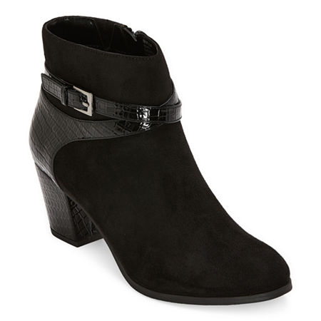 Click here for east 5th Womens Ulan Block Heel Booties  5 1/2 Wid... prices