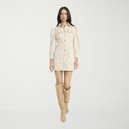 Click here for Clover And Sloane Womens Long Sleeve Shirt Dress... prices