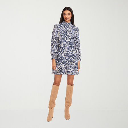 Click here for Clover And Sloane Womens Long Sleeve Abstract Shif... prices