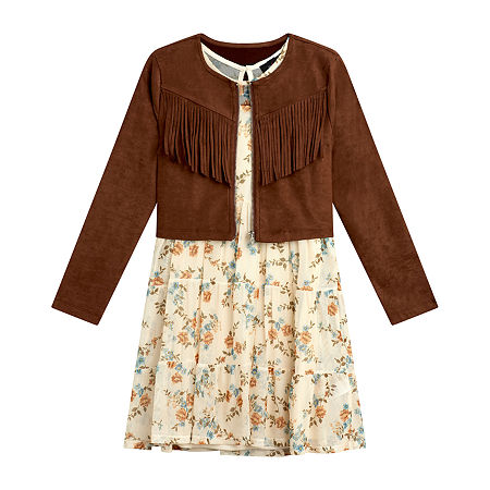 Click here for Knit Works Big Kid Girls Dress Set  7  Brown prices