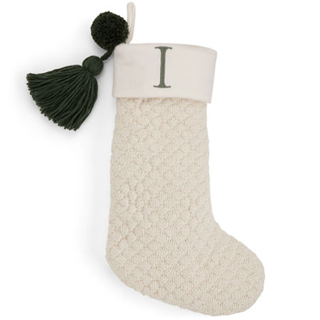 Click here for North Pole Trading Co. Ivory Knit Monogram Christm... prices