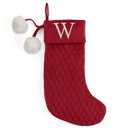 Click here for North Pole Trading Co. Red Quilted Monogram Christ... prices