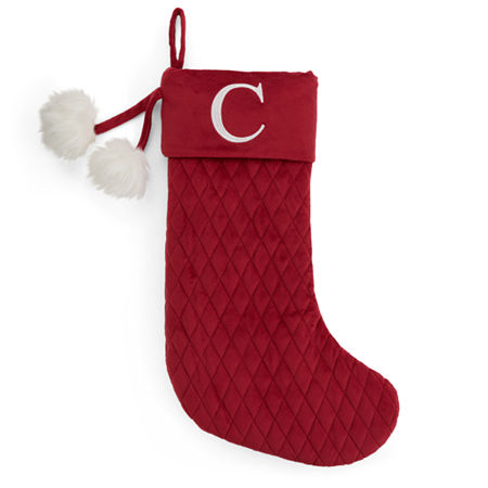 Click here for North Pole Trading Co. Red Quilted Monogram Christ... prices