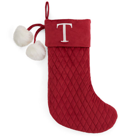 Click here for North Pole Trading Co. Red Quilted Monogram Christ... prices