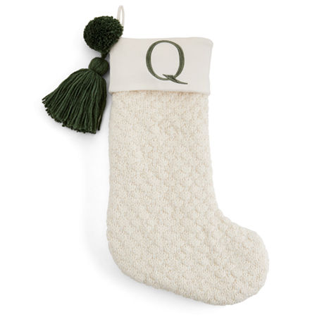 Click here for North Pole Trading Co. Ivory Knit Monogram Christm... prices