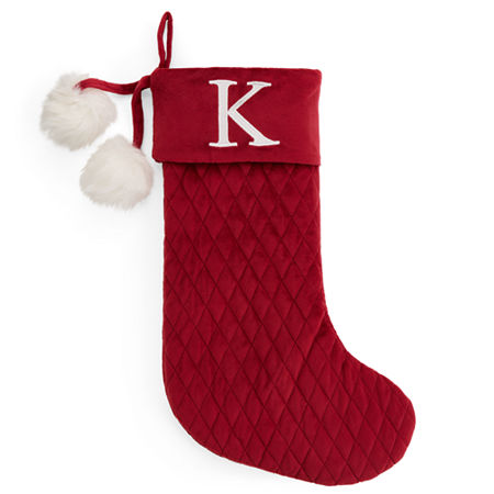 Click here for North Pole Trading Co. Red Quilted Monogram Christ... prices