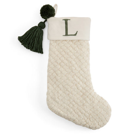 Click here for North Pole Trading Co. Ivory Knit Monogram Christm... prices