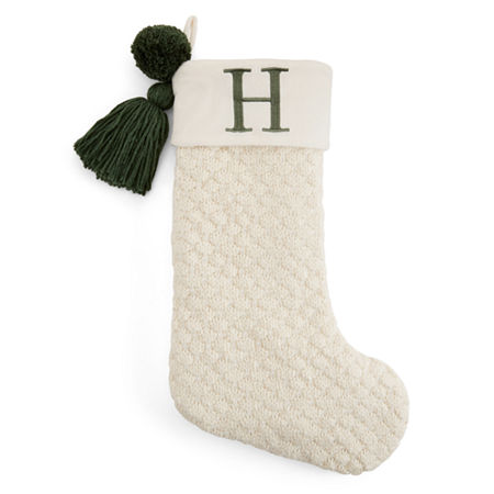 Click here for North Pole Trading Co. Ivory Knit Monogram Christm... prices