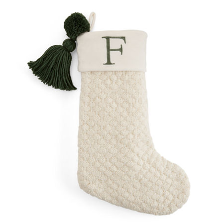 Click here for North Pole Trading Co. Ivory Knit Monogram Christm... prices