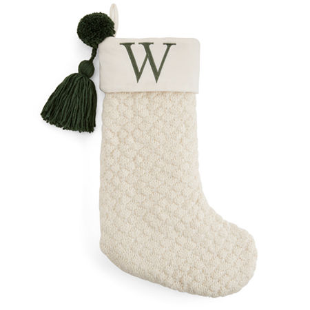 Click here for North Pole Trading Co. Ivory Knit Monogram Christm... prices