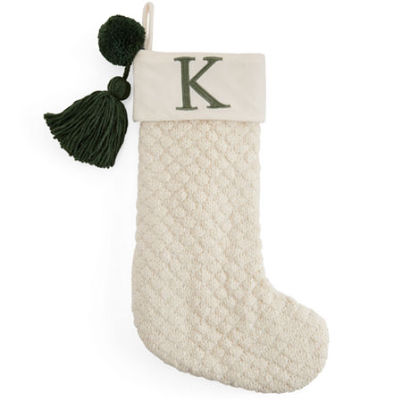 Click here for North Pole Trading Co. Ivory Knit Monogram Christm... prices