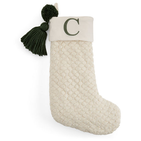 Click here for North Pole Trading Co. Ivory Knit Monogram Christm... prices