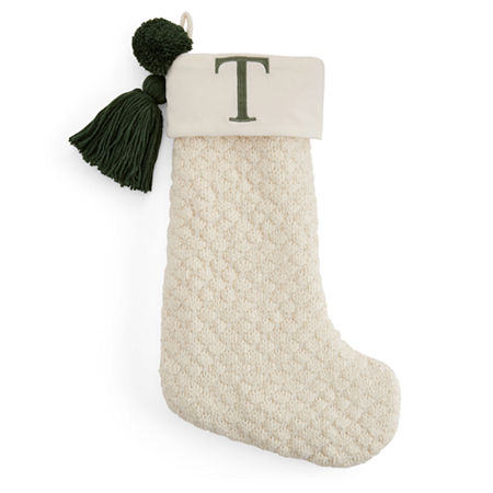 Click here for North Pole Trading Co. Ivory Knit Monogram Christm... prices