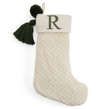 Click here for North Pole Trading Co. Ivory Knit Monogram Christm... prices