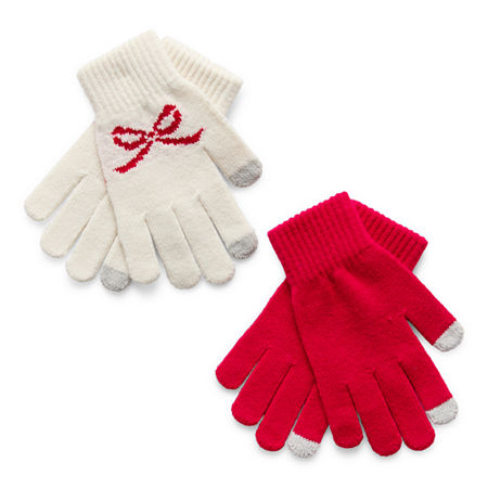 Click here for Mixit Red Bow 2-Pack 2 Pack Gloves  One Size  Red prices